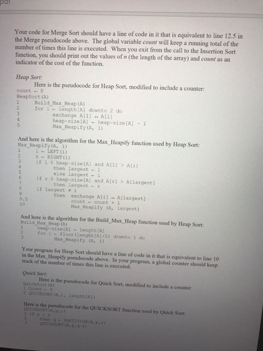 Solved Introduction: Sorting routines are among the most | Chegg.com