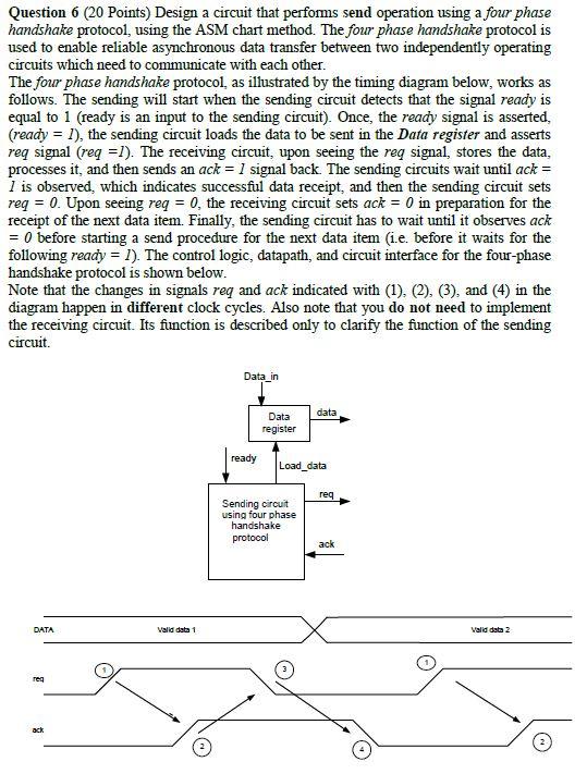 Question 6 (20 Points) Design a circuit that performs | Chegg.com