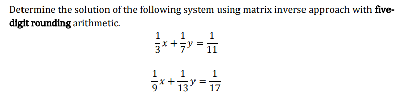 Solved Determine the solution of the following system using | Chegg.com