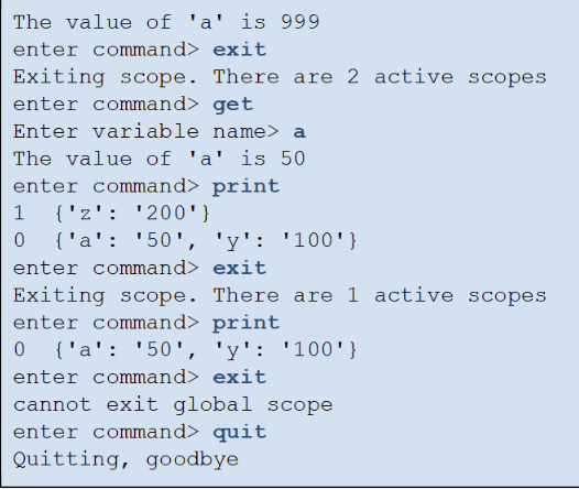 Solved To understand this scoping better, you will write a | Chegg.com