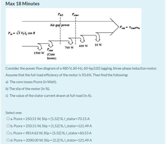 Solved Max 18 Minutes Consider the power flow diagram of a | Chegg.com