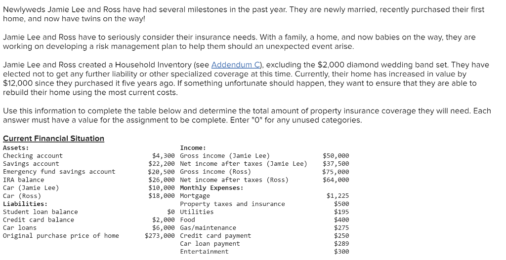 Newlyweds Jamie Lee and Ross have had several | Chegg.com