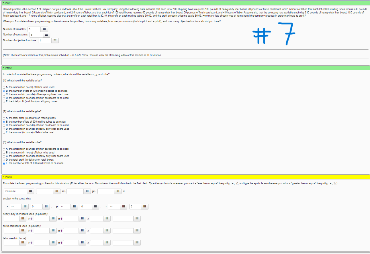 Solved - Part 1 Rework problem 20 in section 1 of Chapter 7 | Chegg.com