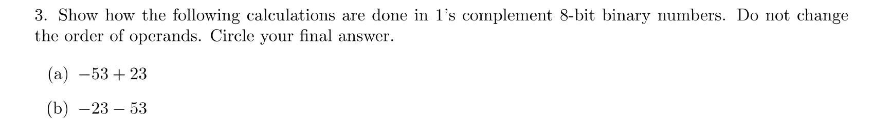 Solved 3. Show how the following calculations are done in 1 | Chegg.com