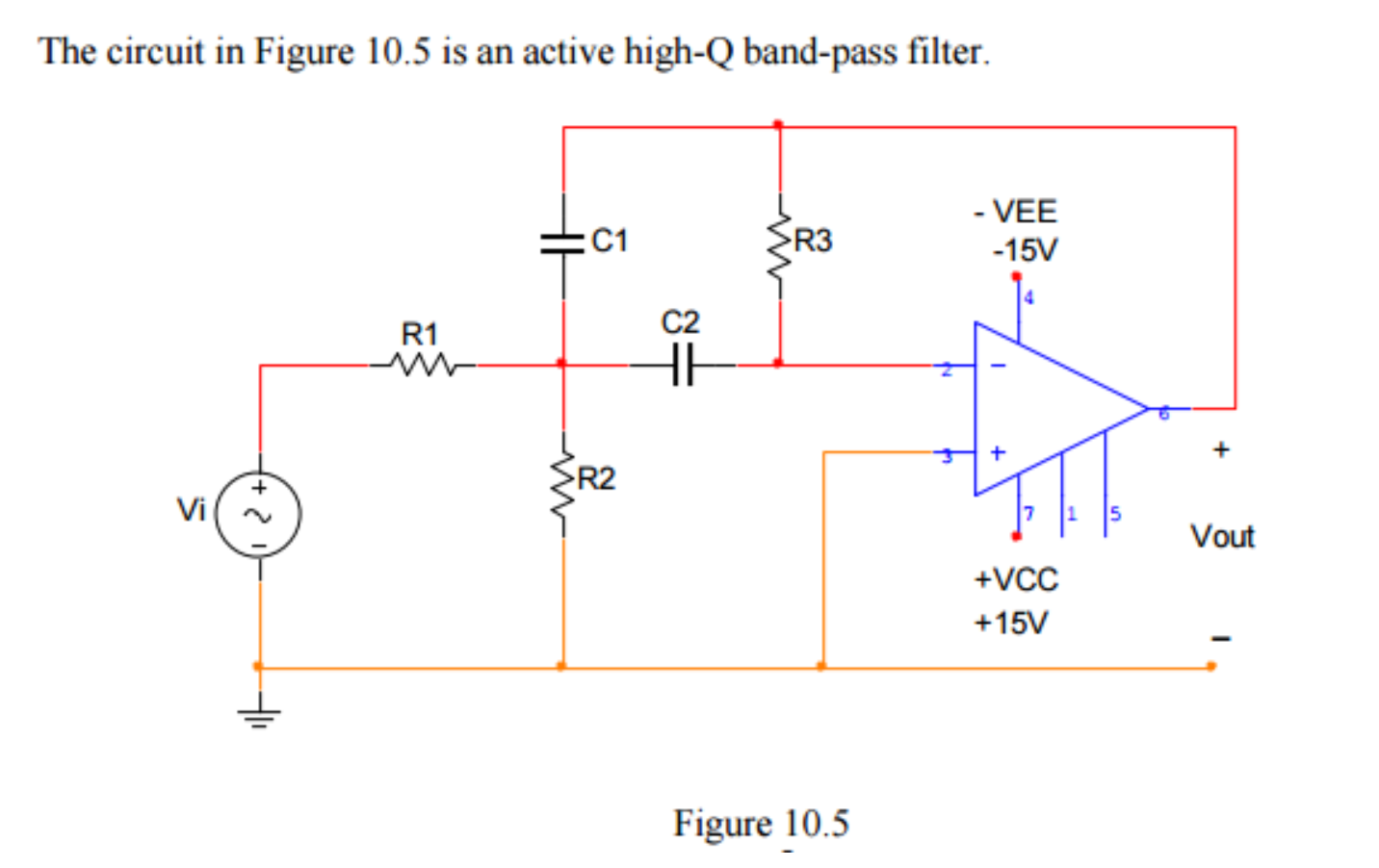 Solved Design an active band-pass filter such that the | Chegg.com