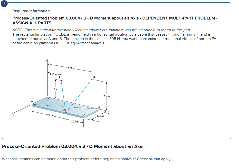 Solved Process-Oriented Problem 03.004 - 3 - D Moment about | Chegg.com