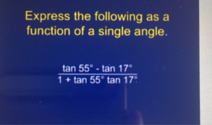 Solved Express the following as a function of a single | Chegg.com