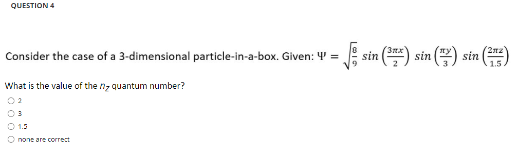 Solved QUESTION 4 Зпх Consider the case of a 3-dimensional | Chegg.com
