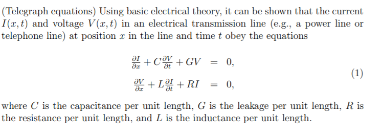 Solved (Telegraph equations) Using basic electrical theory, | Chegg.com