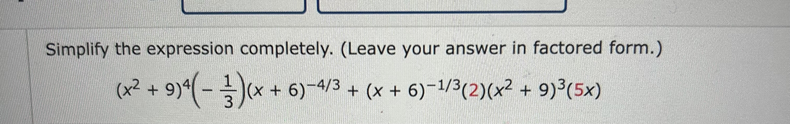 Solved Simplified expression in factored form of (x^2 | Chegg.com