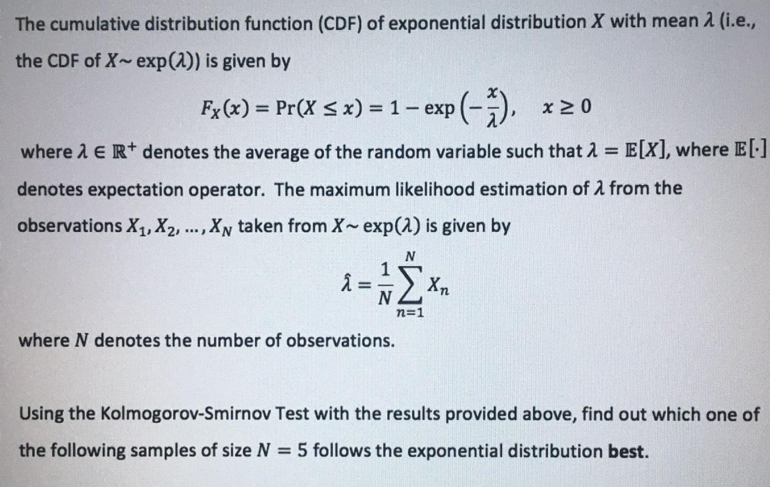 The cumulative distribution function (CDF) of | Chegg.com