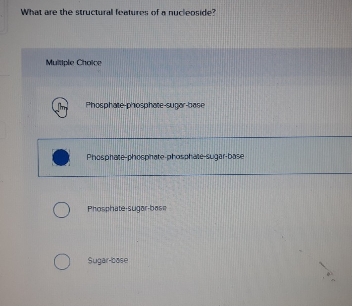Solved What are the structural features of a nucleoside? | Chegg.com