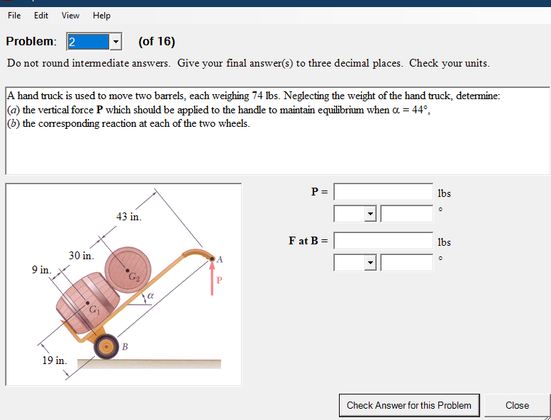 Solved File Edit View Help Problem: 2 (of 16) Do not round | Chegg.com