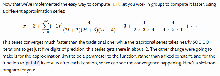 Solved Now that we've implemented the easy way to compute | Chegg.com
