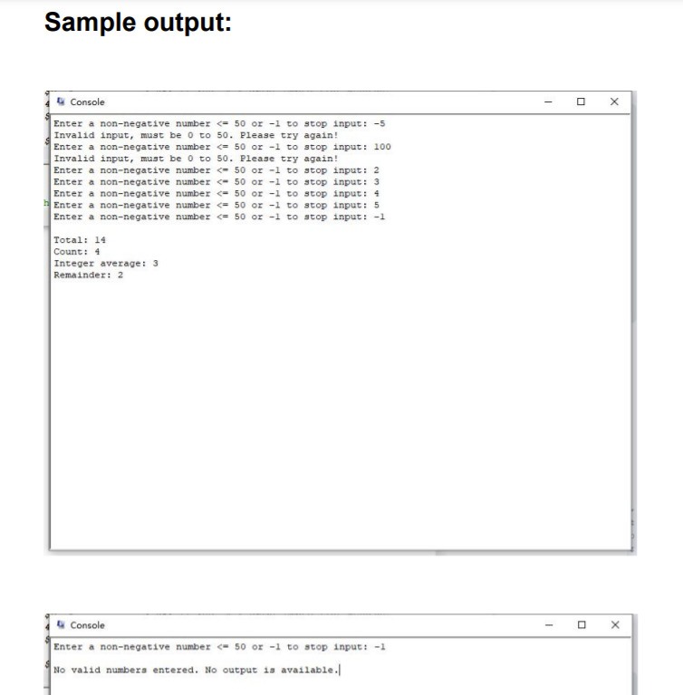 Solved Objectives: You will write a program that will input | Chegg.com