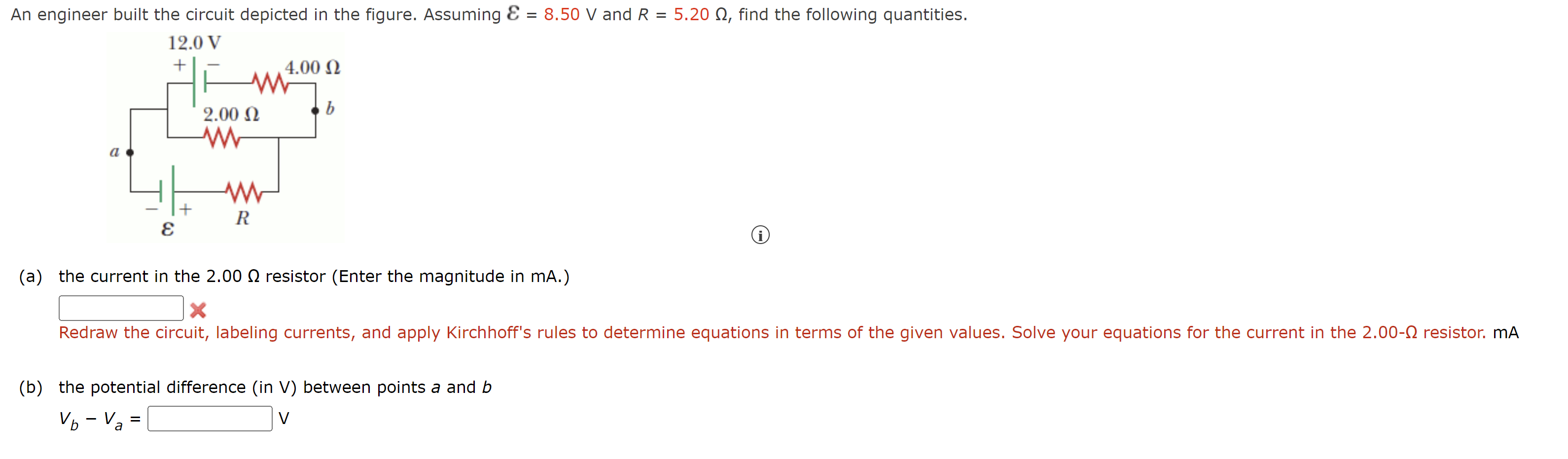 Solved An engineer built the circuit depicted in the figure. | Chegg.com