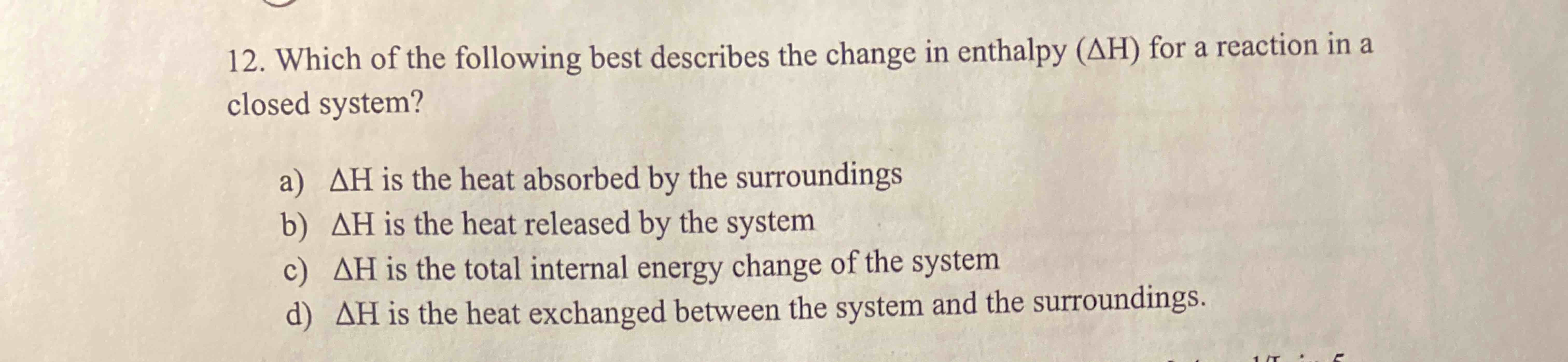 Which of ﻿the following best describes the change in | Chegg.com