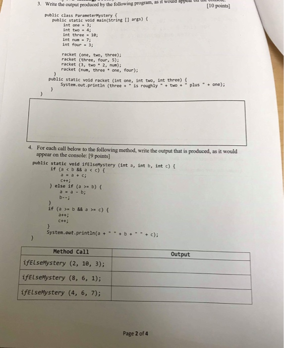 Solved 7. Consider the following methou public static void | Chegg.com