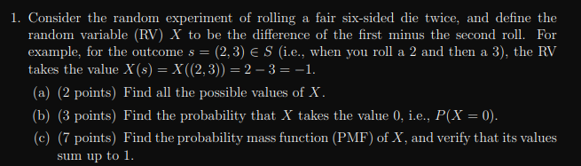 Solved Consider the random experiment of rolling a fair | Chegg.com