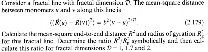 Consider a fractal line with fractal dimension D. The | Chegg.com
