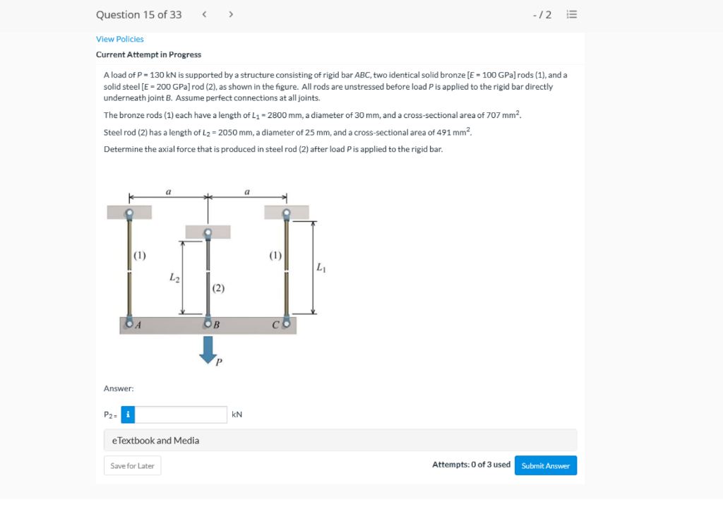 Solved Question 15 of 33 -/2 = View Policies Current | Chegg.com