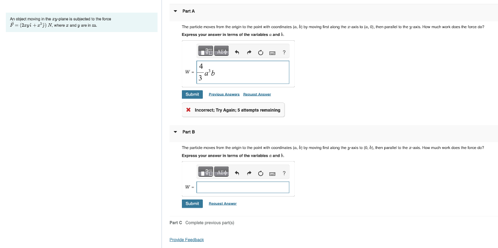 Solved An object moving in the zy-plane is subjected to the | Chegg.com