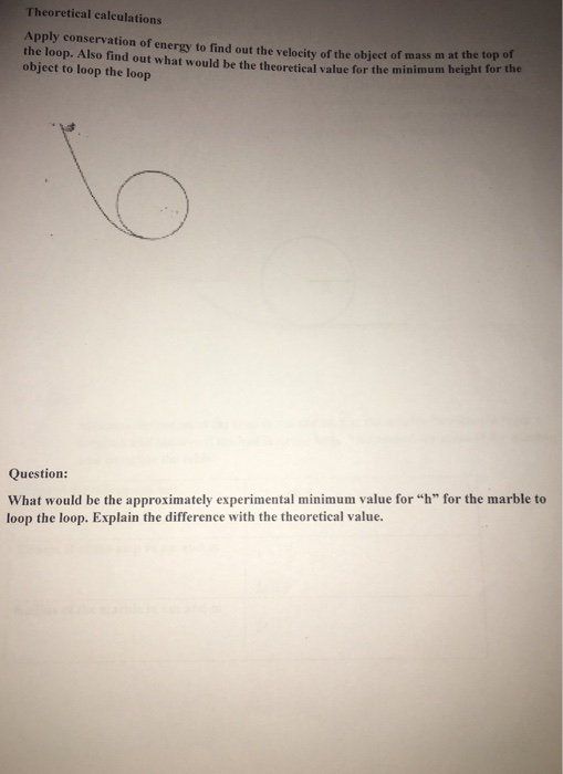Solved: Loop The Loop Experiment Introduction: A Ball Of M... | Chegg.com
