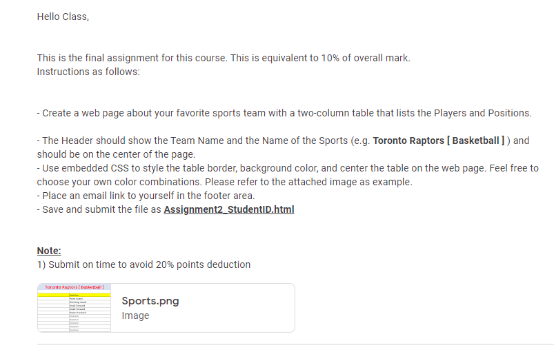 Solved Hello Class, This is the final assignment for this | Chegg.com