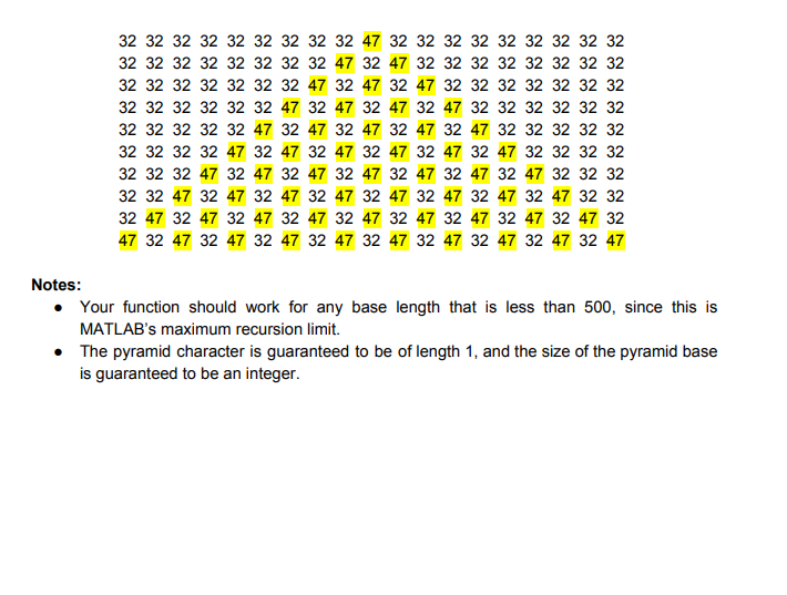 Need help on MATLAB by using Recursion!!! Please | Chegg.com