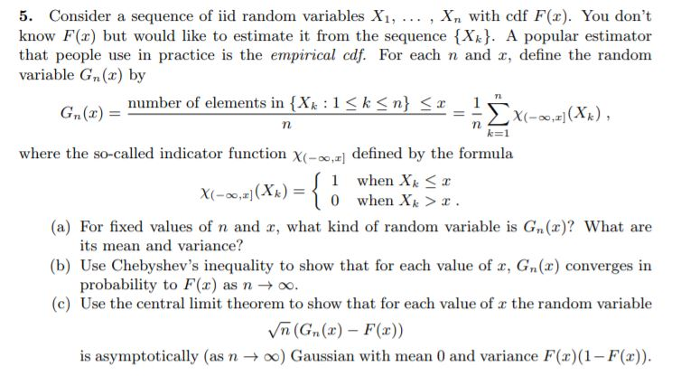 5 Consider A Sequence Of Iid Random Variables Xi 4559