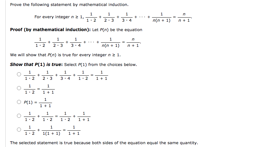 Solved Prove the following statement by mathematical | Chegg.com