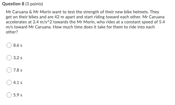 Solved Question 8 (3 points) Mr Caruana & Mr Morin want to | Chegg.com Solved Question 8 (3 points) Mr Caruana & Mr Morin want to | Chegg.com