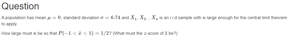 Solved Question , X, is an i.i.d sample with n large enough | Chegg.com