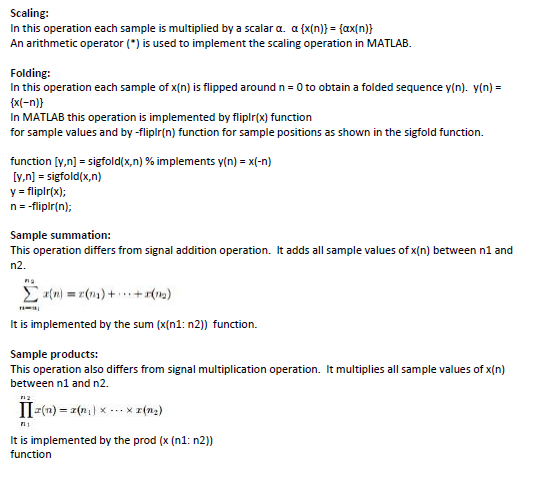 Solved Scaling: In this operation each sample is multiplied | Chegg.com