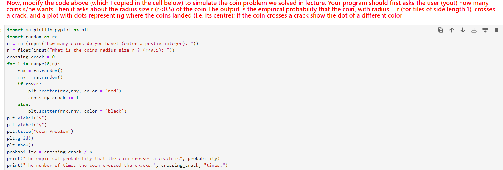 Solved Now, modify the code above (which I copied in the | Chegg.com Solved Now, modify the code above (which I copied in the | Chegg.com