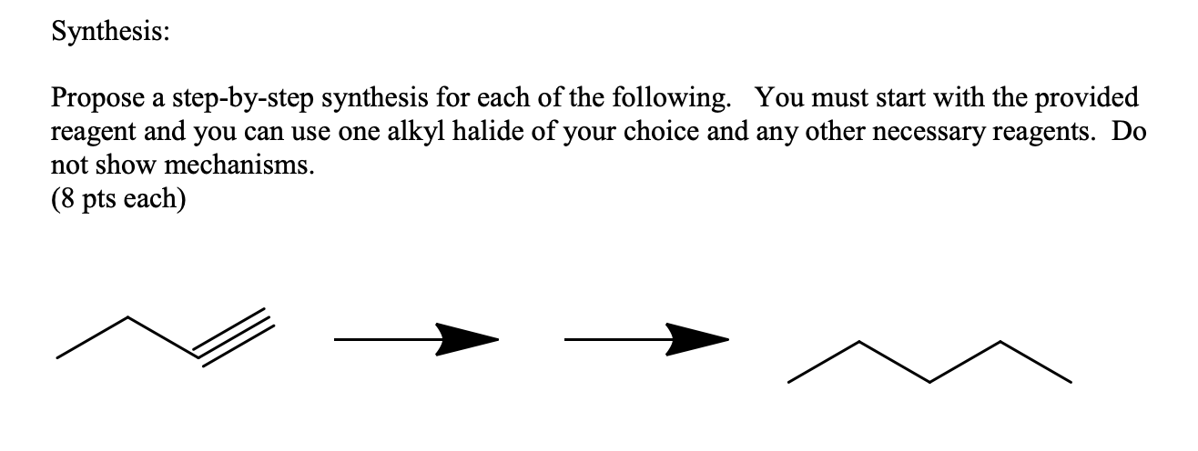 Solved Synthesis: Propose a step-by-step synthesis for each | Chegg.com