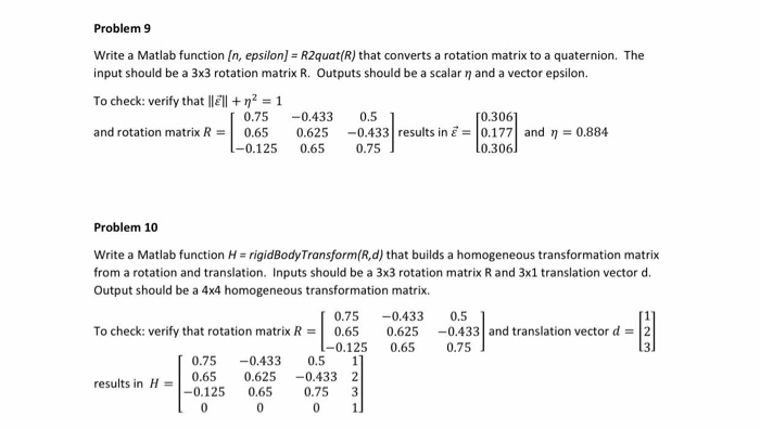 Solved Problem 9 Write a Matlab function [n, epsilon] - | Chegg.com