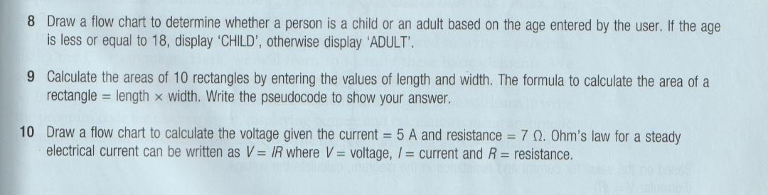Solved 8 Draw a flow chart to determine whether a person is | Chegg.com