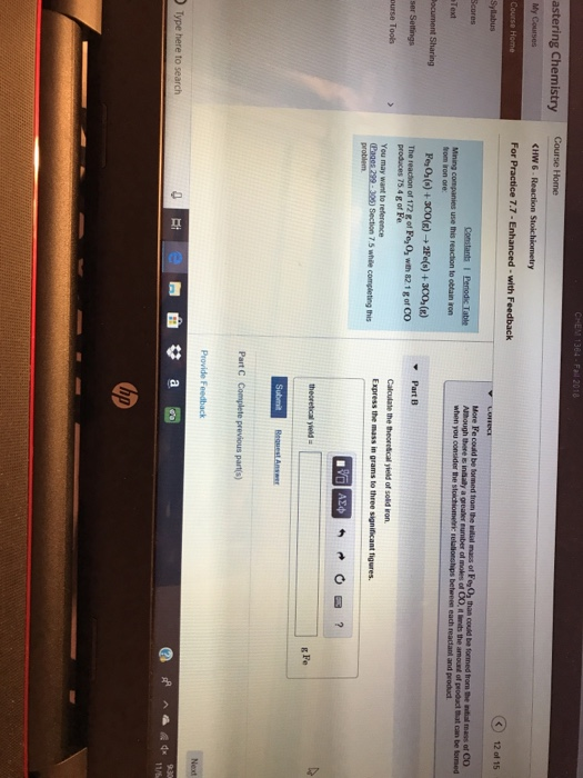 12 of 15 More Fe coudd be lormed trom the inilial | Chegg.com