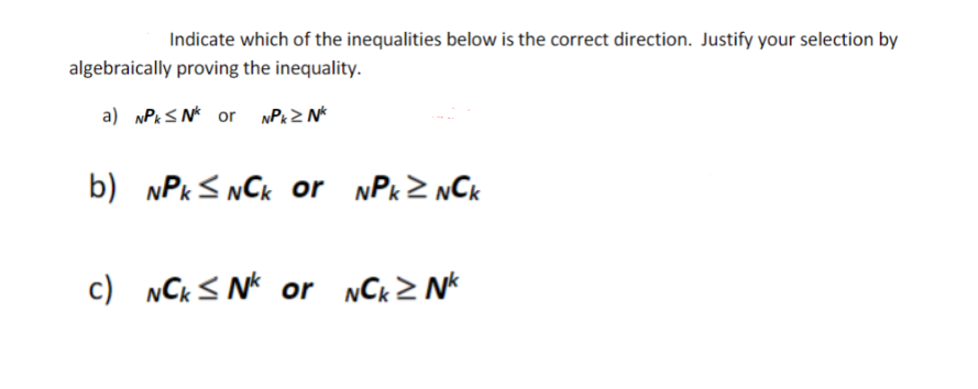 Solved Indicate which of the inequalities below is the | Chegg.com