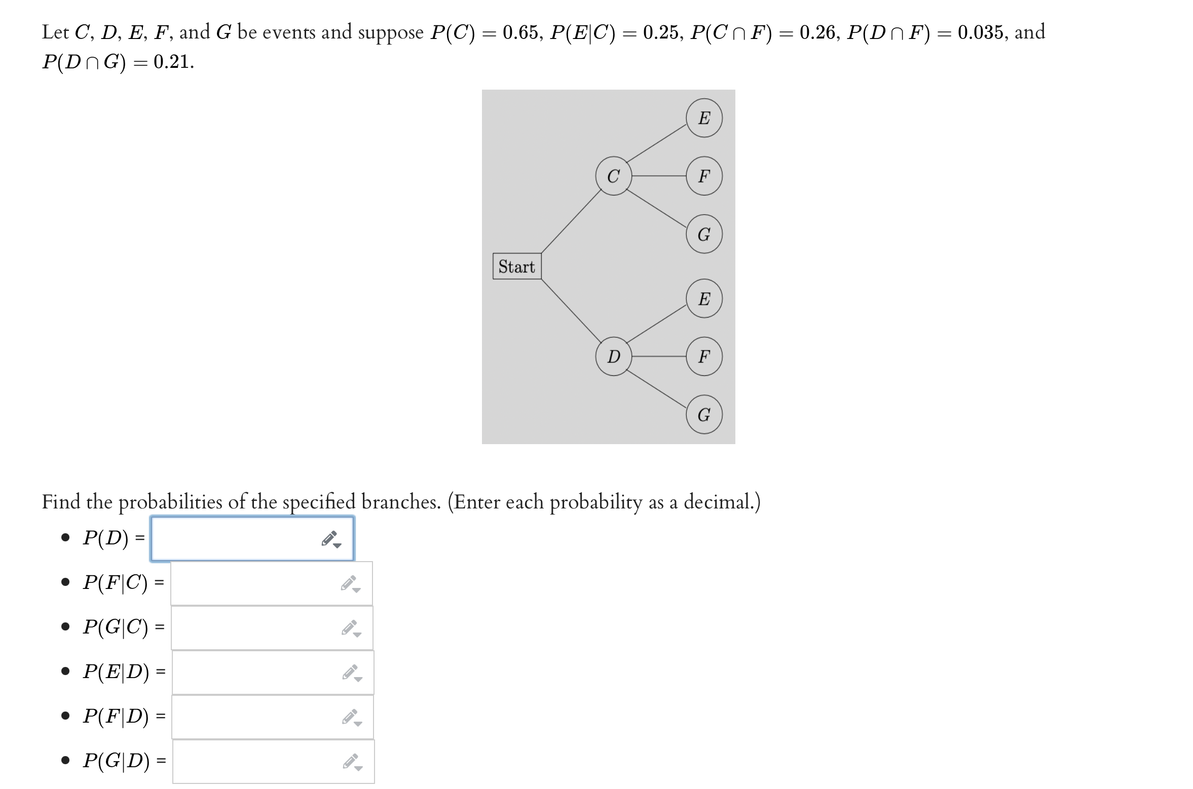 Solved Find the probabilities of the following events. | Chegg.com