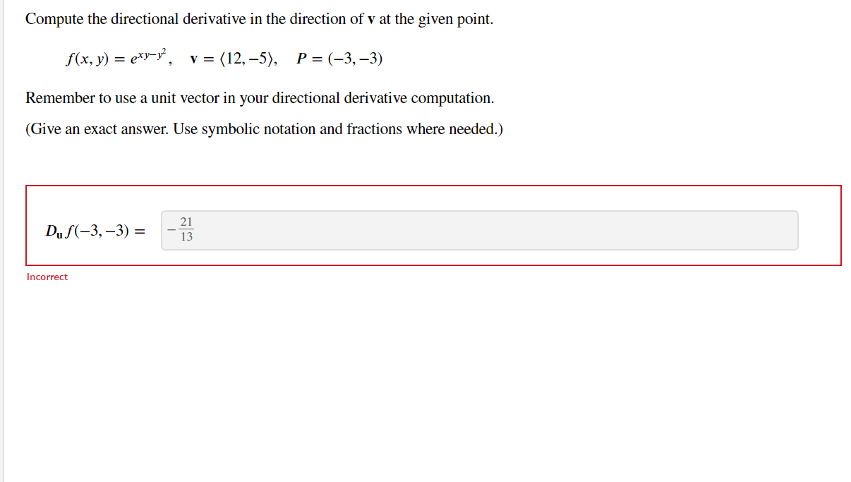 Solved Compute the directional derivative in the direction | Chegg.com