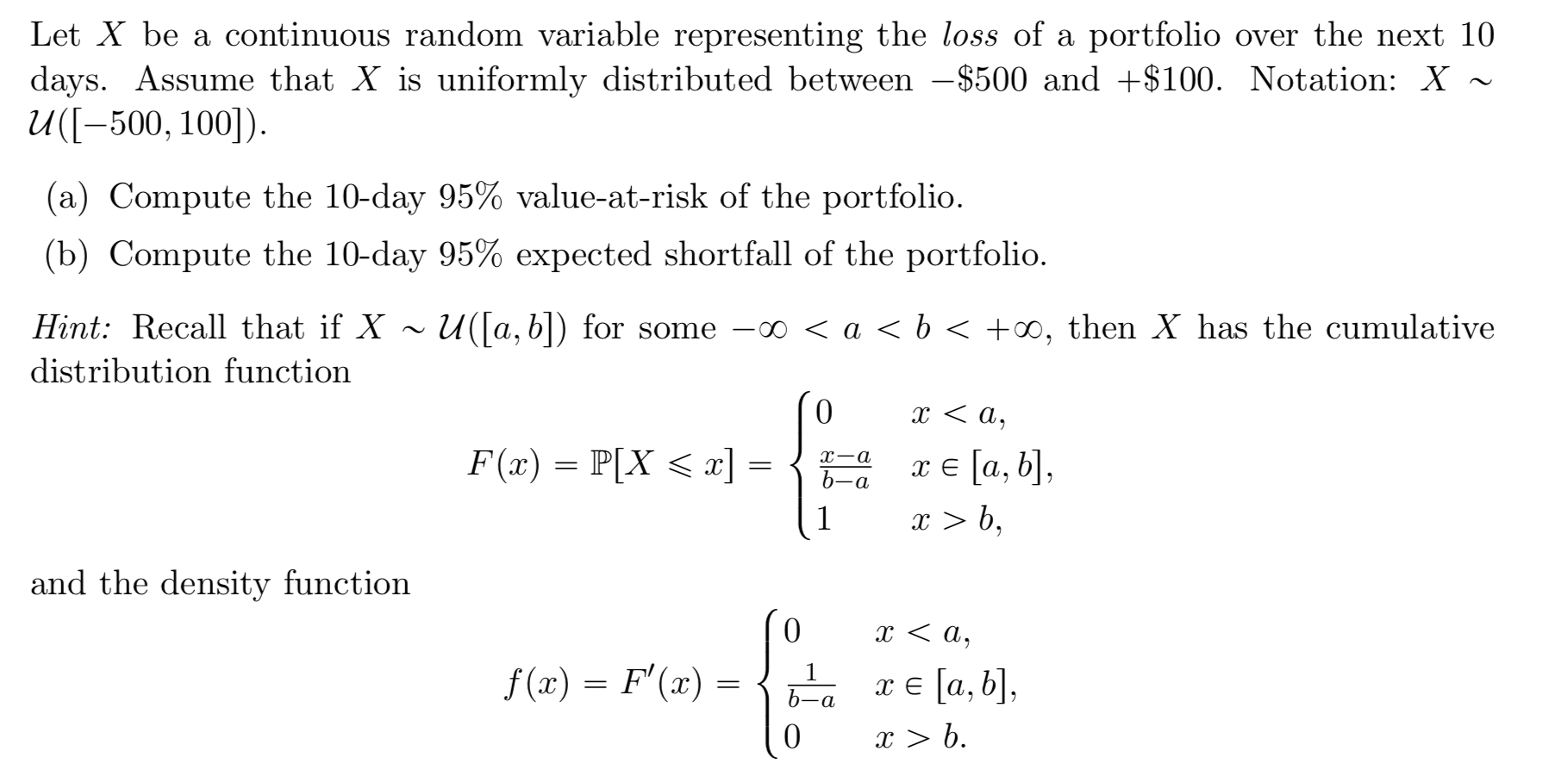 Solved Let X be a continuous random variable representing | Chegg.com