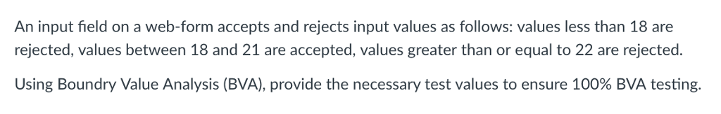 Solved An Input Field On A Web Form Accepts And Rejects