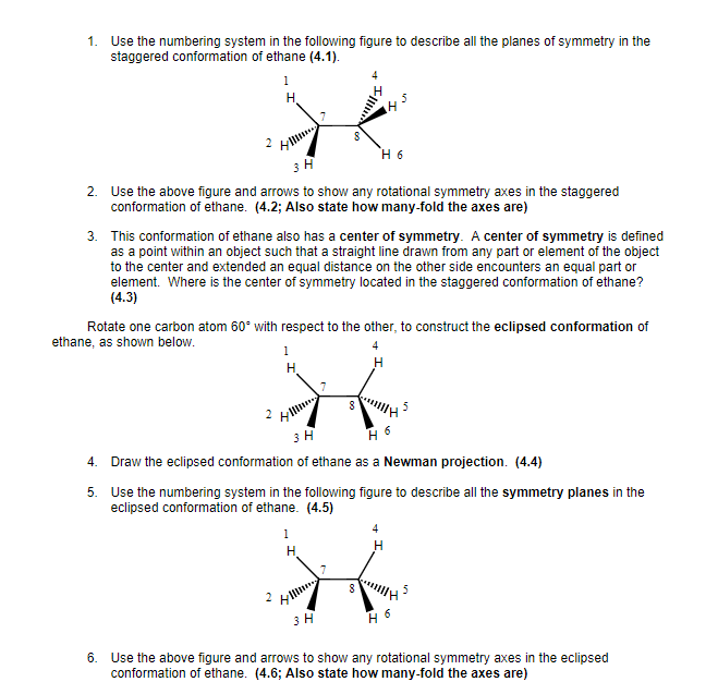 Solved 4. The Conformations of Ethane (Optional) Procedure: | Chegg.com