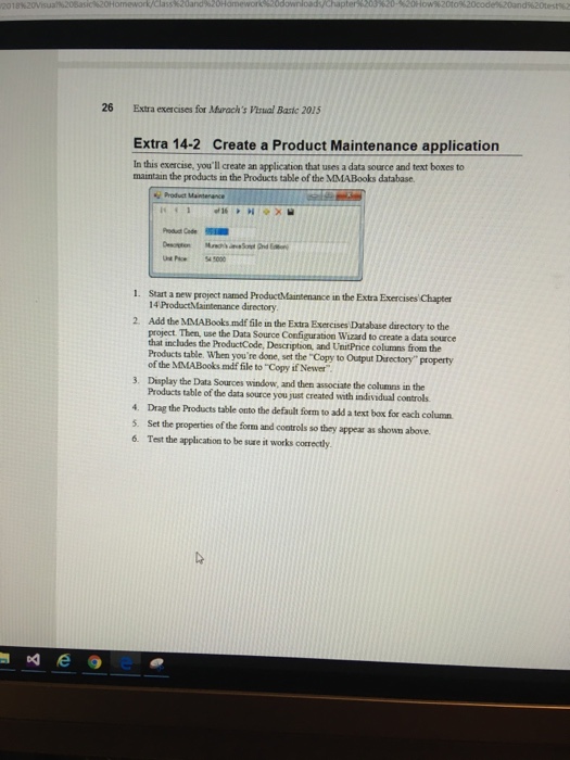 Solved 26 Extra exercises for Murach's Visual Basic 2015 | Chegg.com Solved 26 Extra exercises for Murach's Visual Basic 2015 | Chegg.com