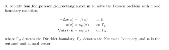Solve The Poisson Problem With Mixed Boundary 