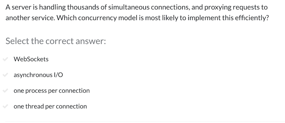 Solved A server is handling thousands of simultaneous | Chegg.com