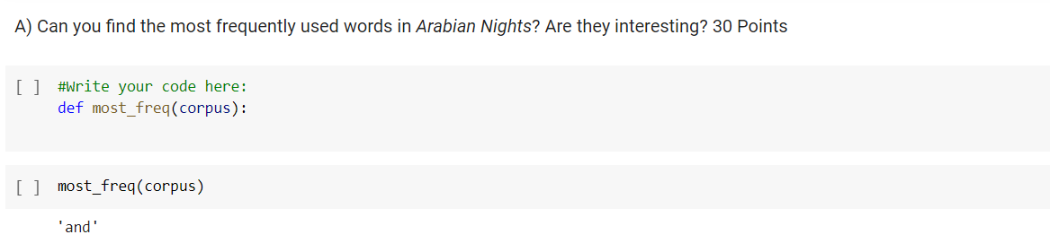 Solved A) Can you find the most frequently used words in | Chegg.com