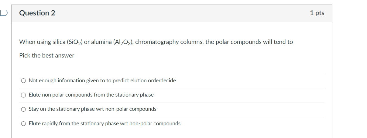 Solved When using silica (SiO2) or alumina (Al2O3), | Chegg.com